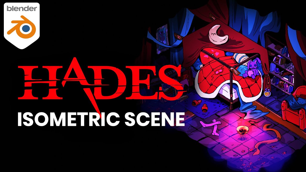 Making a Hades Style Isometric Background in Grease Pencil | Blender 2. ...
