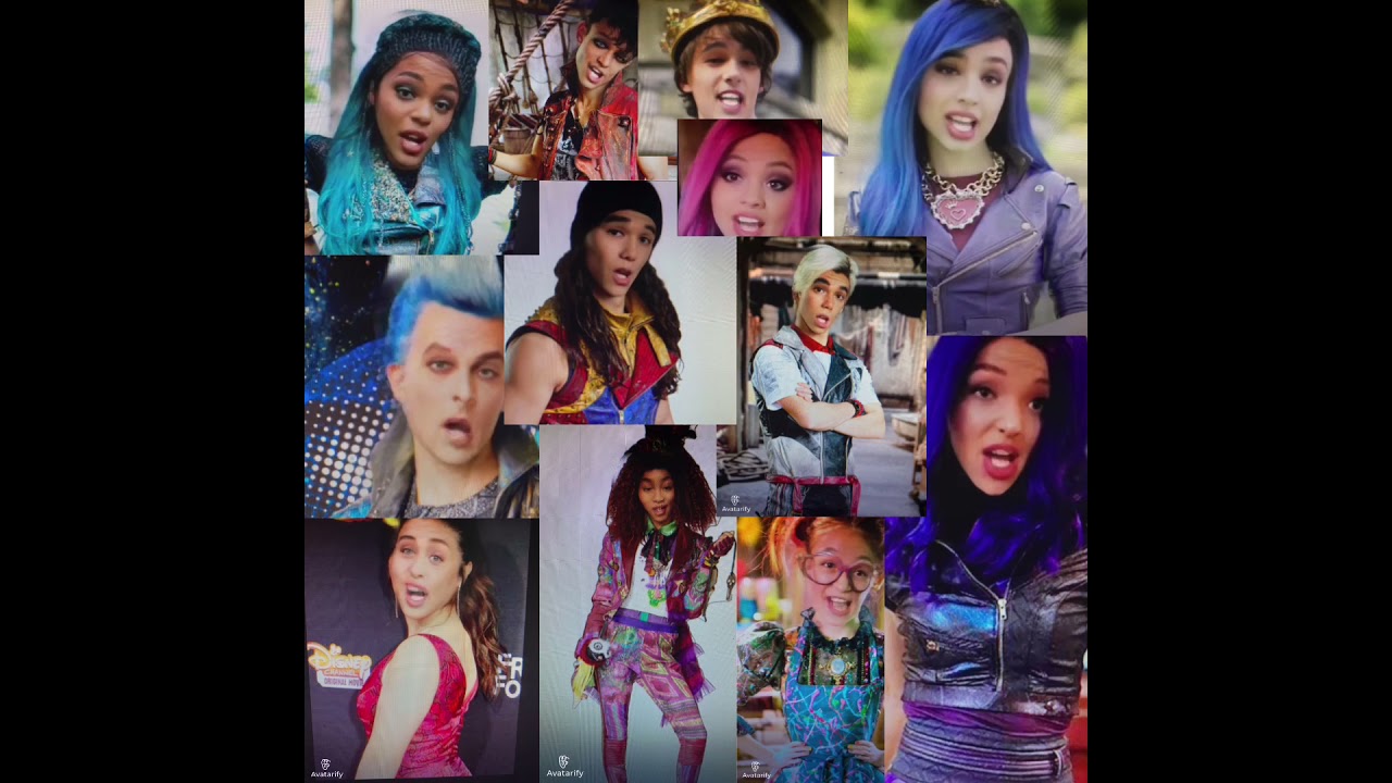 Disney Descendants Cast Singing Baby Shark- Mal, Evie, Carlos, Uma ...