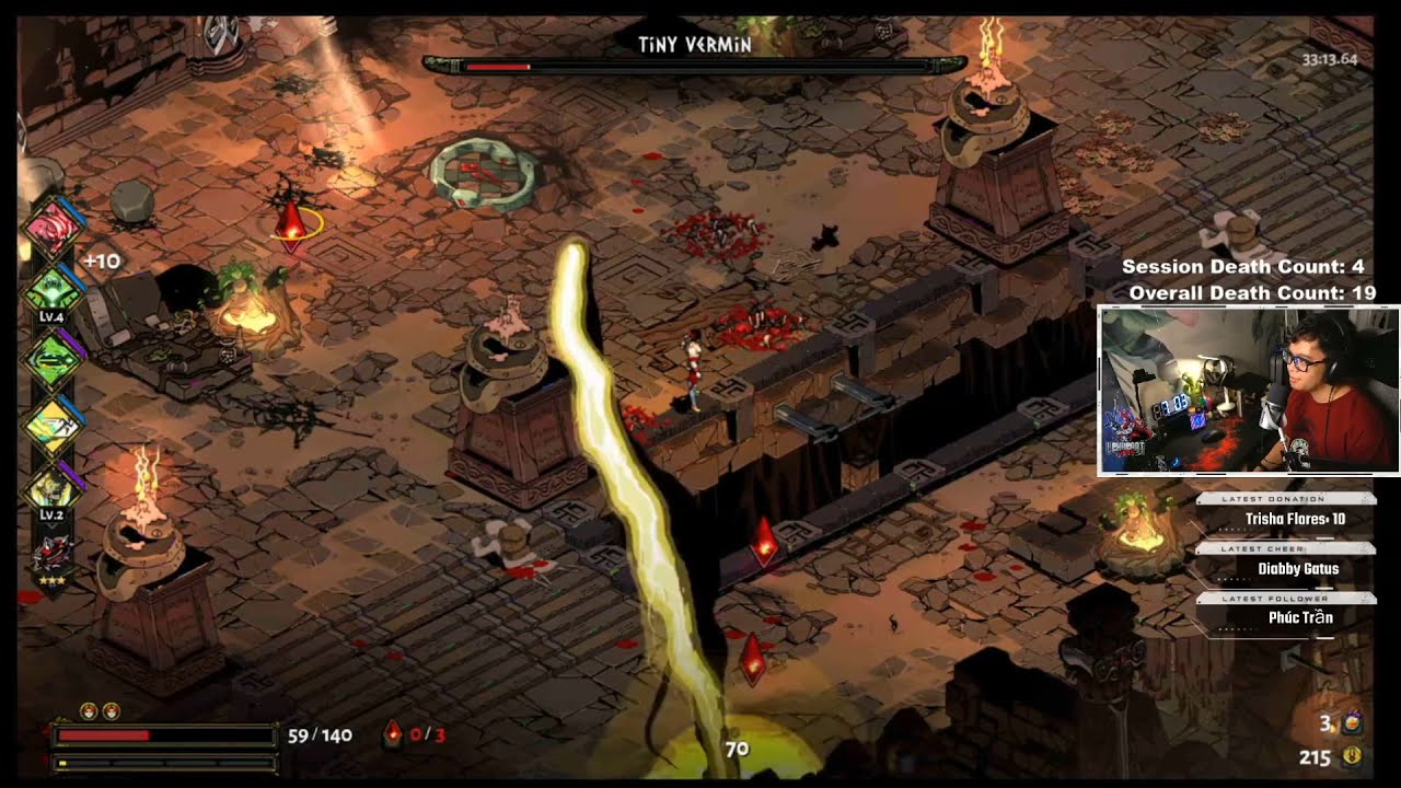 Hades - Tiny Vermin fight w/Lightning Rod Buff - Hades game videos