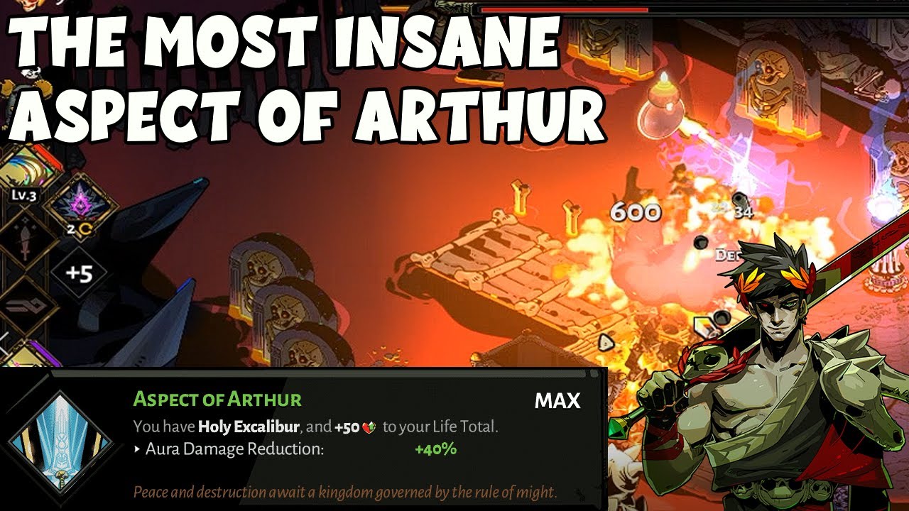 The Most INSANE Aspect of Arthur Build | Hades Full Clear Gameplay ...