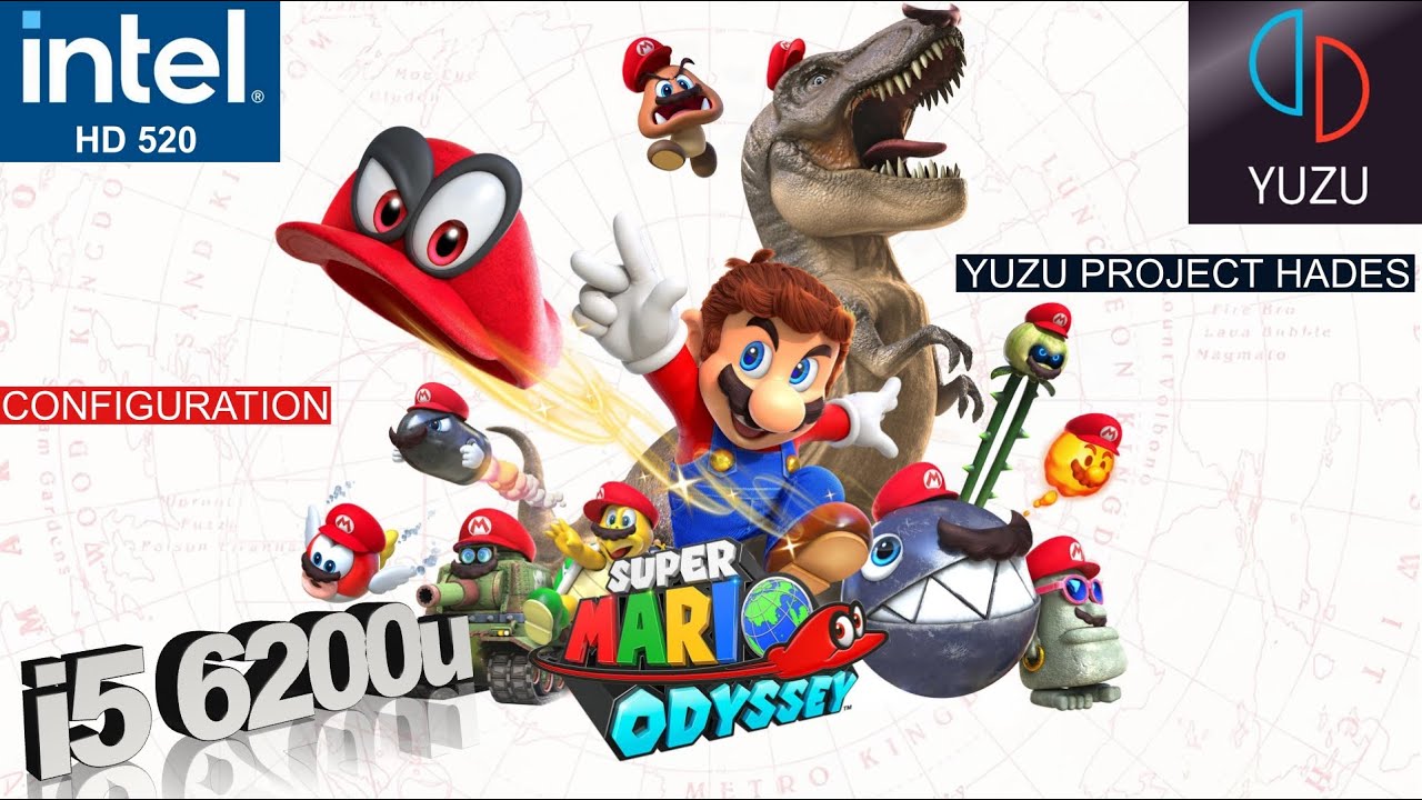 Super Mario Odyssey Yuzu Intel HD 520 | i5 6200u | Yuzu Hades 1879 ...