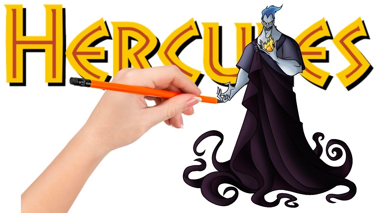How to draw Hades (God of the Underworld) from Hercules - Hades game videos