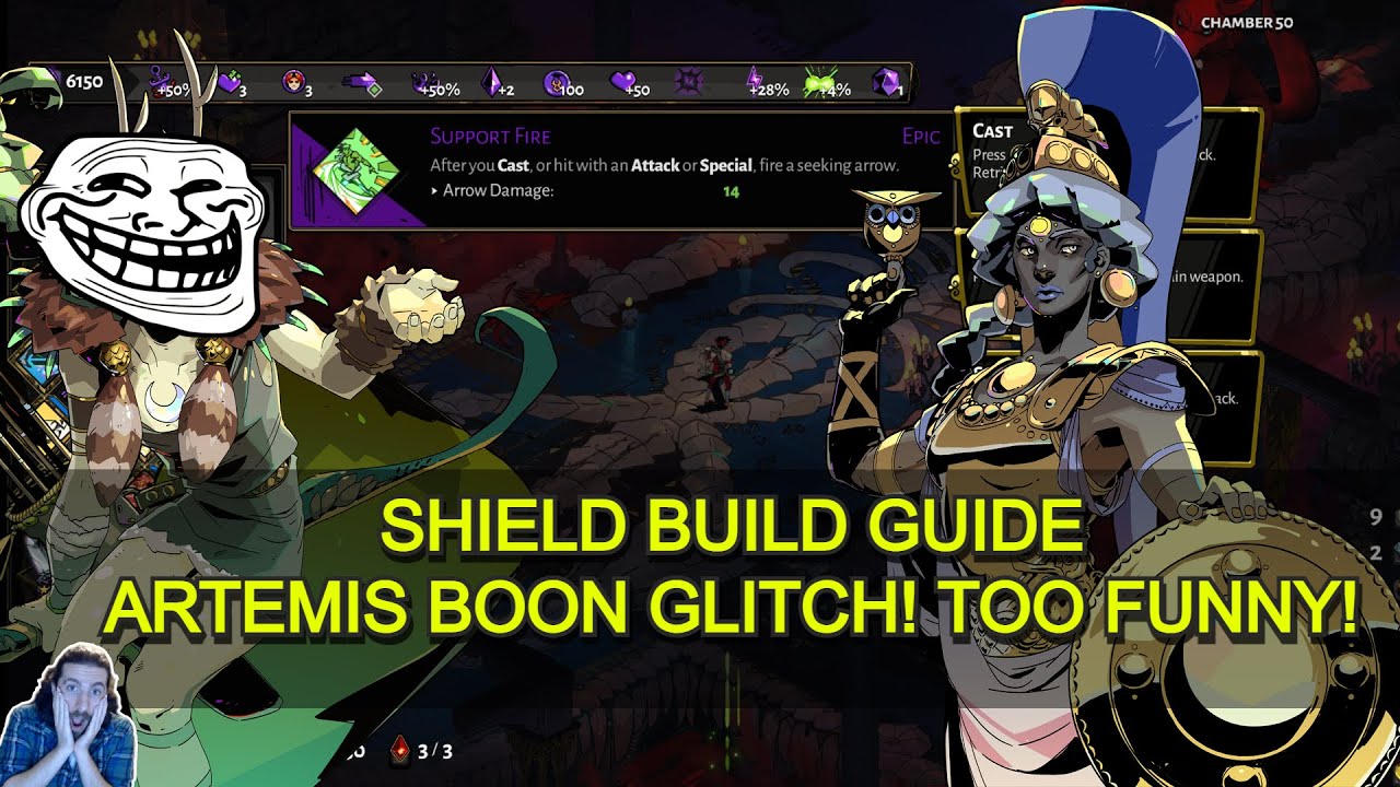 Hades Shield Build | Hades Shield Guide | Run | Artemis Boon Support ...