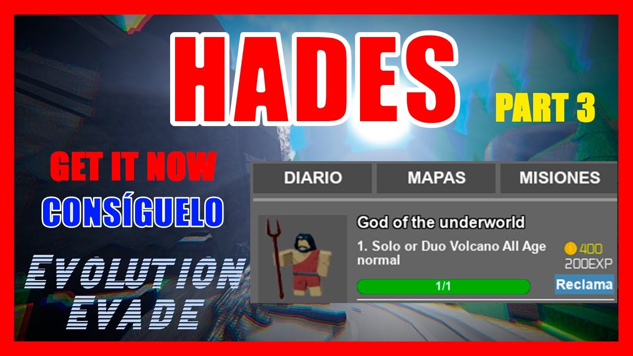 Roblox Evolution Evade | How to GET HADES Part 3 | ALL AGE NORMAL ...