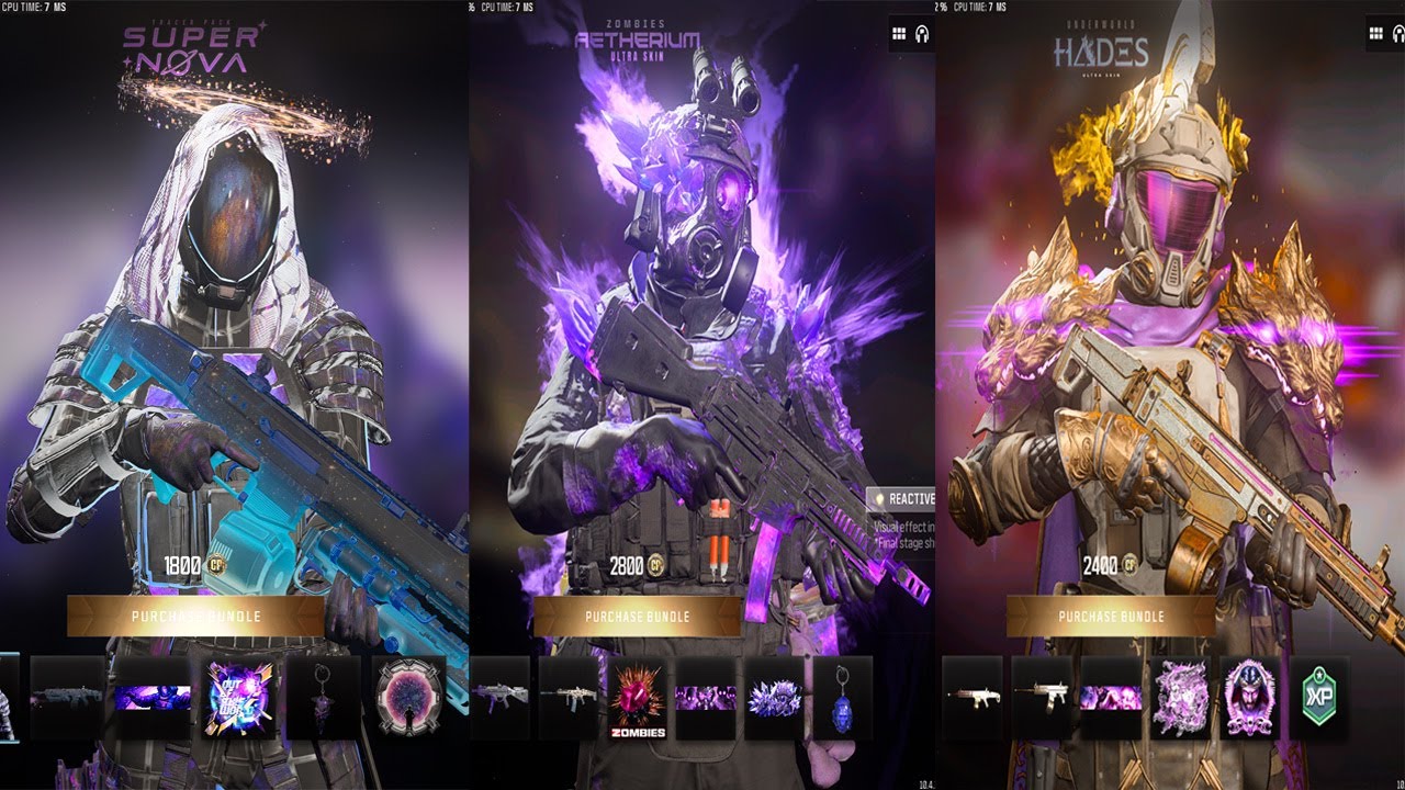 MW3 Supernova Tracer Pack / Aetherium Ultra Skin / Underworld Hades ...