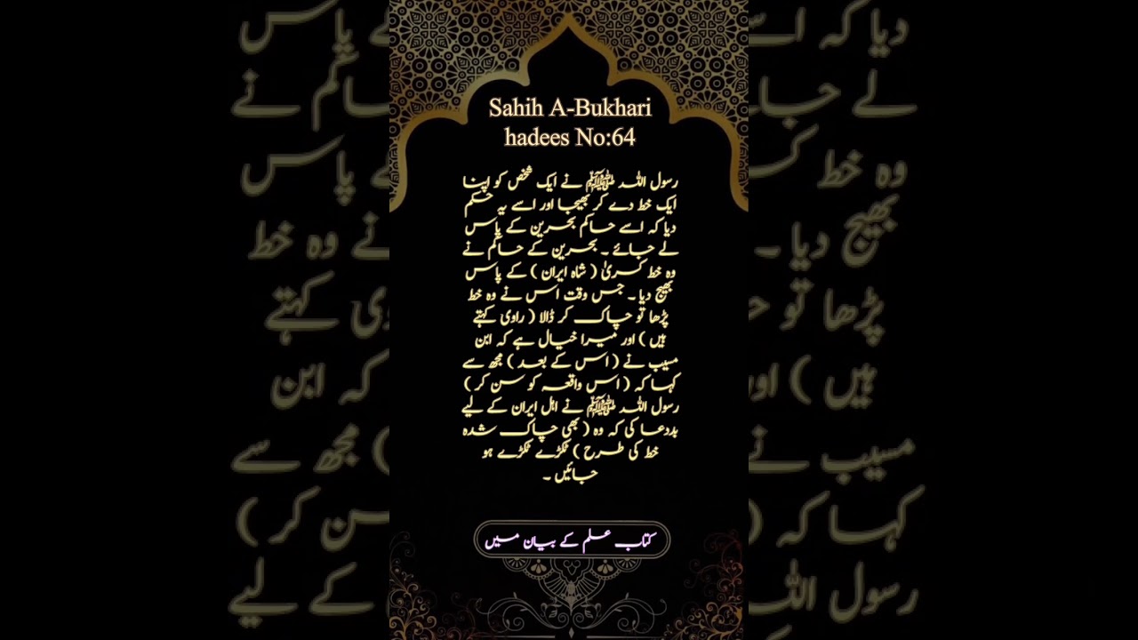 Sahih Al-Bukhari Hadees No:64 | Hades in Urdu |hadith - Hades game videos