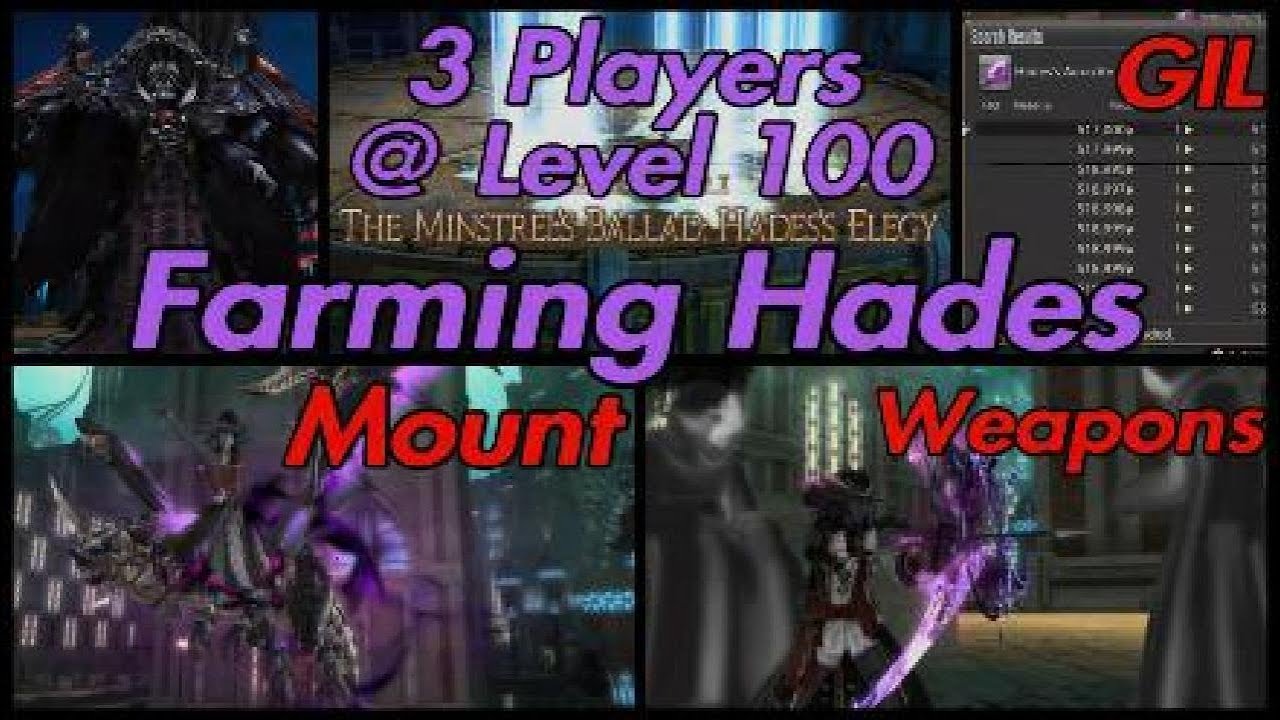 FFXIV: Hades Ex Unsynced – 3 Player Farm at Level 100 (MB: Hades's ...