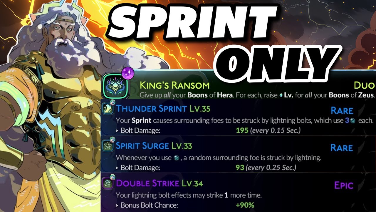 The Shockingly SUPREME Thunder Sprint Build | Hades 2 - Hades game videos