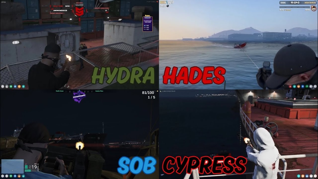 Hydra vs Cypress vs SOB vs Manor vs Hades At The Cargo Ship (Multi POV ...