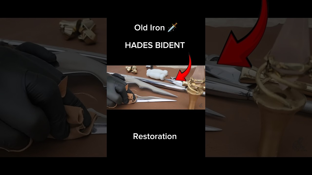 Making a Hades BIDENT From//Iron//#restoration - Hades game videos